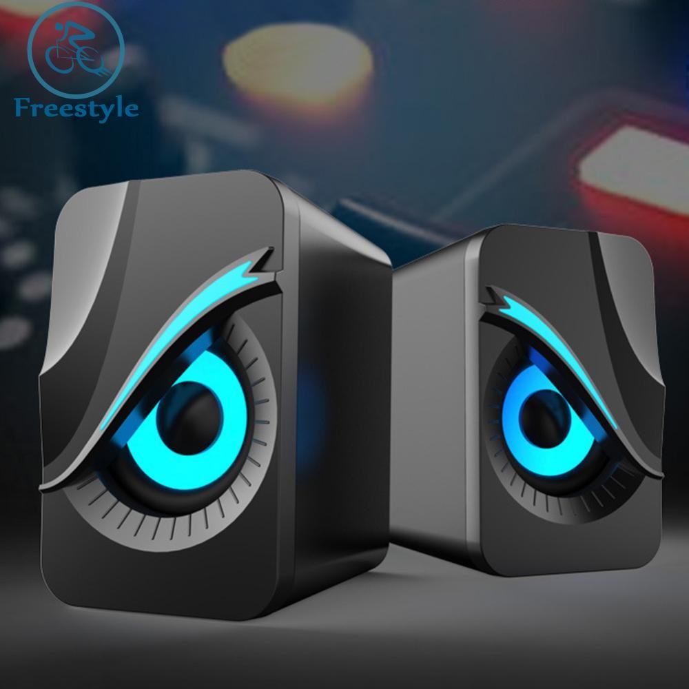 USB Wired Speaker with RGB Lights Wired Volume Control for PC Computer ...