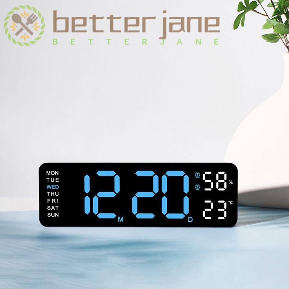 BETTER-JANE Digital LED Clocks, Date Temperature Electronic Wall Clock ...