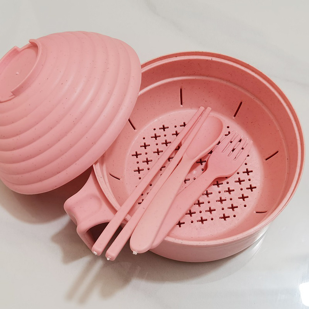 Ramen Cooker Ramen Bowl Set with Spoon Chopsticks Fork Microwave Ramen ...