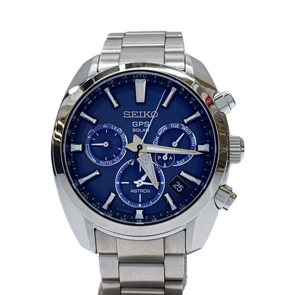SEIKO Men's ASTRON 5X Series GPS Watch Analog -- NVY SLV SBXC019 ...