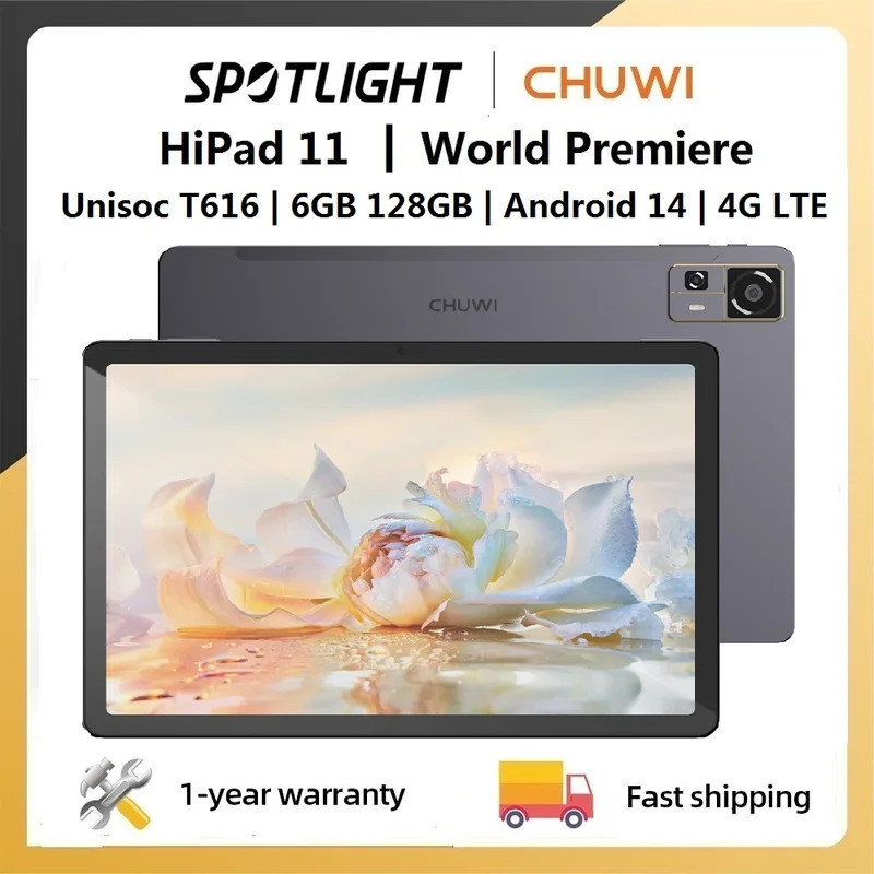 CHUWI HiPad 11 Tablet 6GB 128GB Android 14 Tablets 10.95 Inch FHD IPS ...