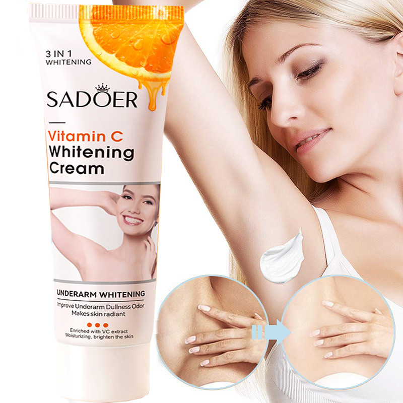 SADOER Vitamin C Body Underarm Whitening Cream Improve Brighten Skin Dark Spots Skin Care 50g ...