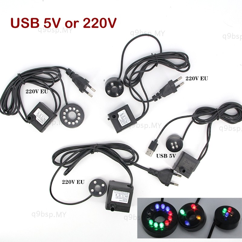 5V USB 220V 2.5W 3W 5W Aquarium Submersible Water Pump with LED light ...