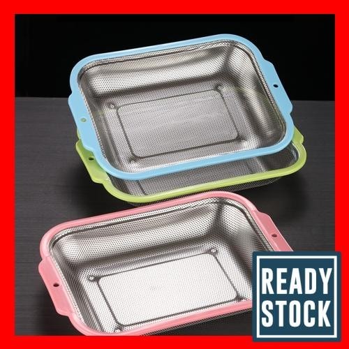 Vegetables Strainer Stainless Steel 40cm Water Drain Dirt Straining ...