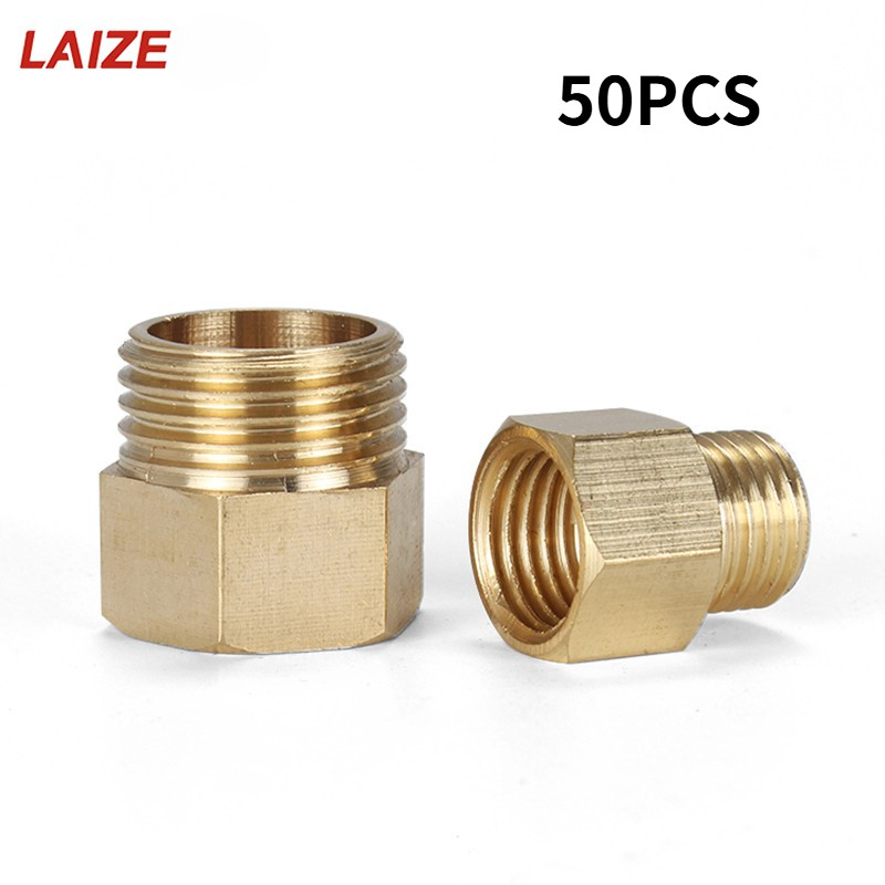 50PCS Brass Fitting - Female Male Connector Male to Female Thread Brass ...