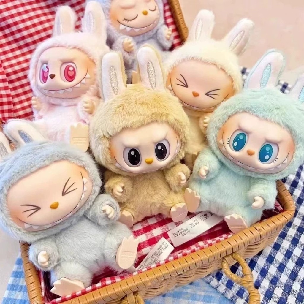 Labubu Sitting Party Vinyl Plush Doll Popmart High Quality Second ...