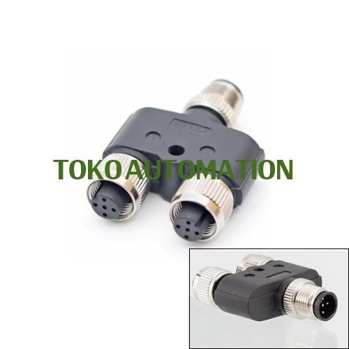 Fc88 M12 5 Pin 5PIN Y Type Splitter Male 2 Female Connector SJ70 ...