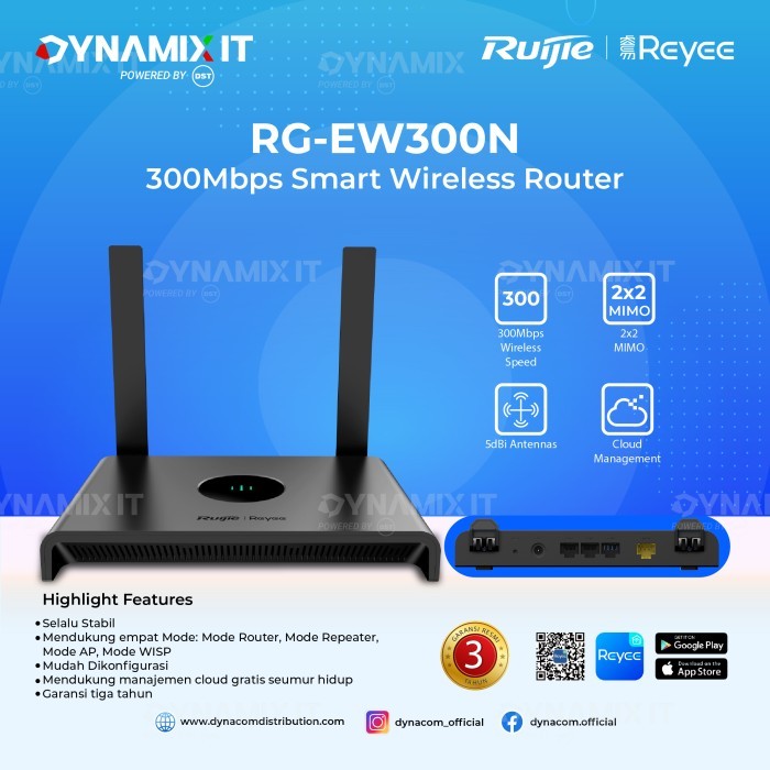 RUIJIE REYEE RG-EW300N 300Mbps Wireless Smart Router | Shopee Malaysia