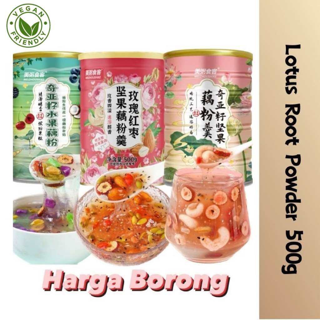 MY【ORIGINAL】OUFEN LOTUS ROOT POWDER CEREAL CHIA SEED NUTS FRUIT ROSE ...