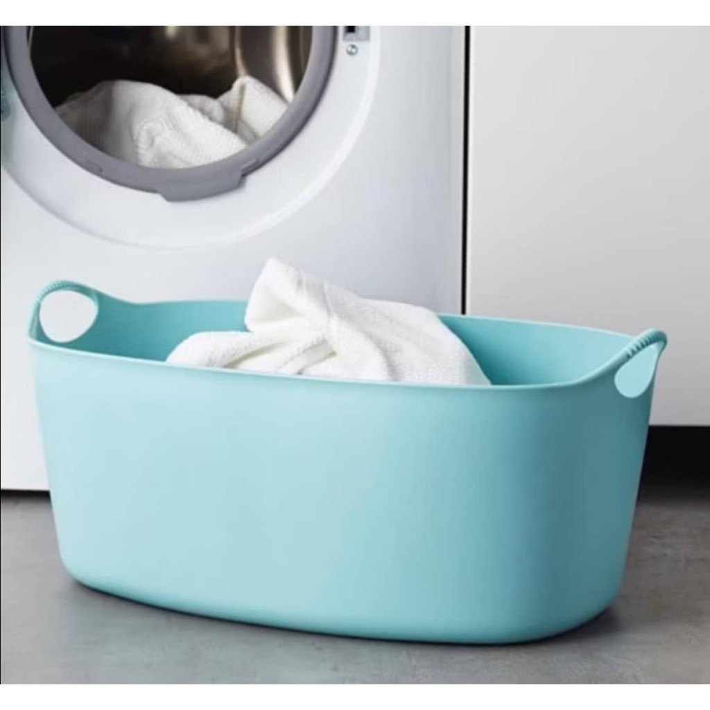 ORIGINAL IKEA TORKIS Flexi laundry basket, in-/outdoor,BLUE 35 l ...