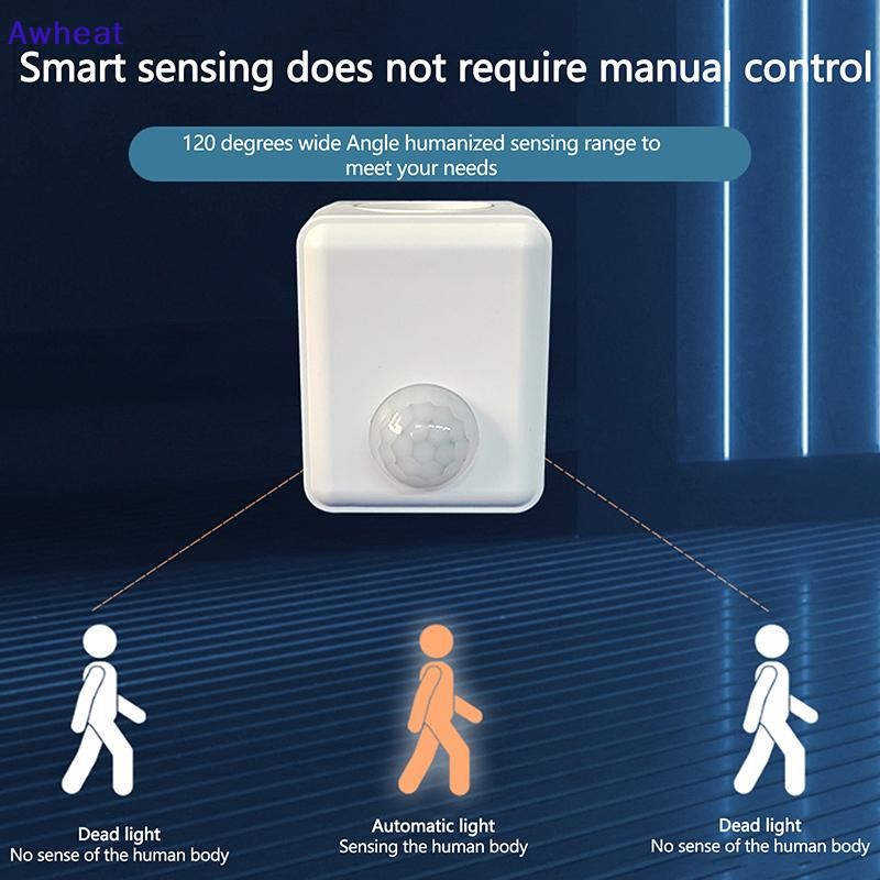 Awheat Wall Plug-in Infrared Human Body Sensor Lamp Holder E27 Screw ...