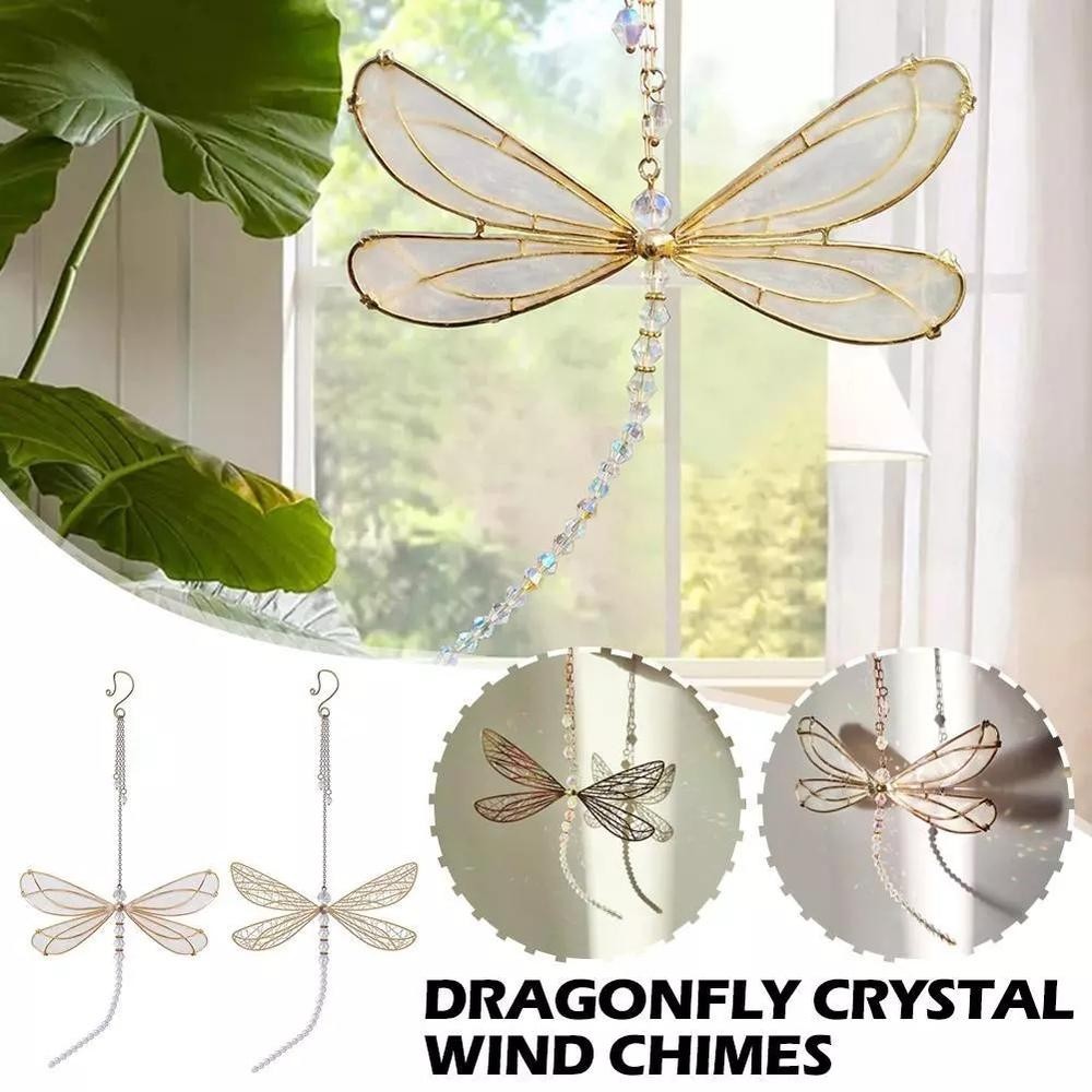 Suncatcher Dragonfly, Small Dazzlefly Dragonfly Sun Catcher with Crystals,Rainbow Maker Pendant ...