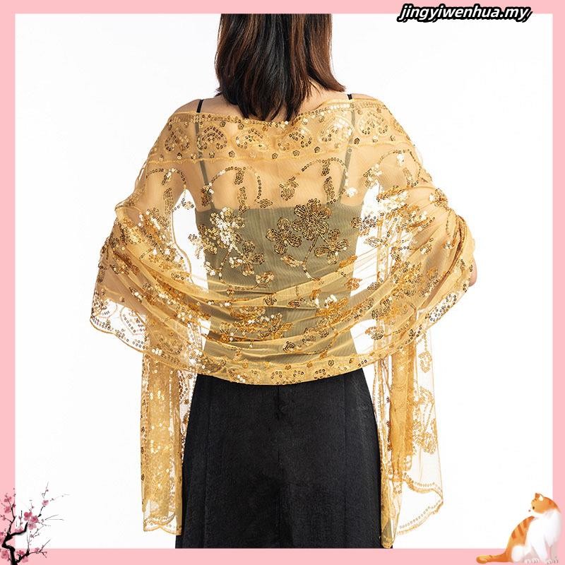 60*190cm Evening Dress Wedding Shawls Glitter Long Scarf Solid Color ...
