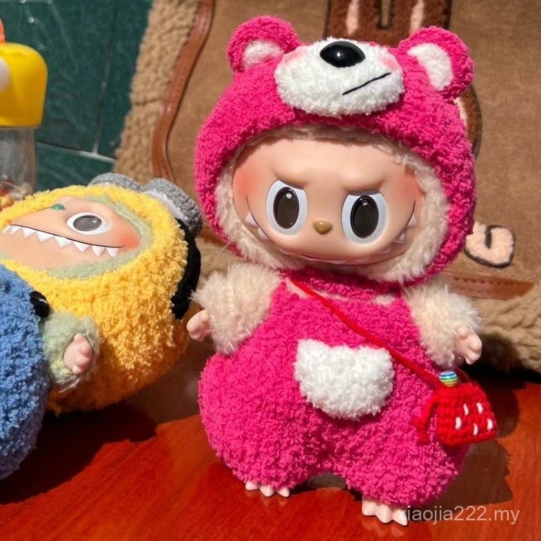 Baby Clothes labubu labubu Vinyl Mystery Box 15cm Doll Strawberry Bear ...