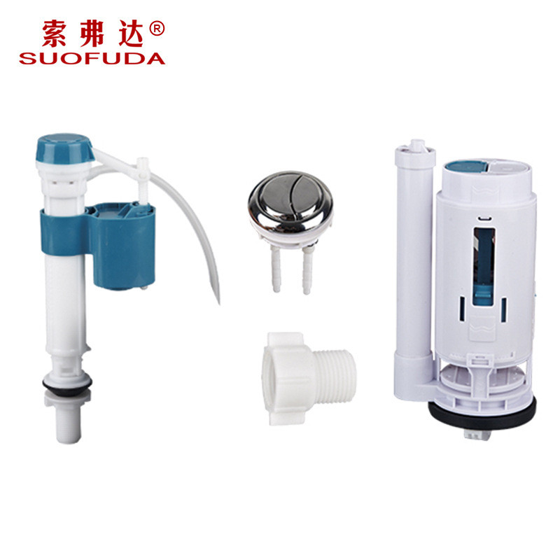 Flush Toilet Tank Accessories Inlet Valve Drain Valve Upper Valve Water ...