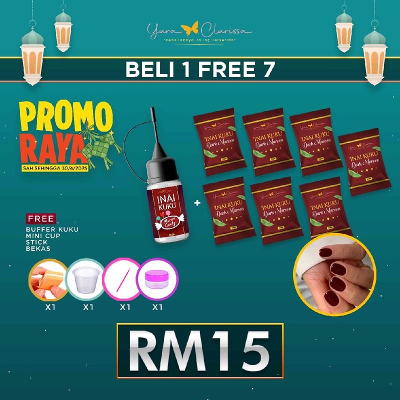 HQ Yara Clarissa - Inai Kuku Beli 1 Free Lagi 7 Pcs (Total 8 Pcs Inai ...