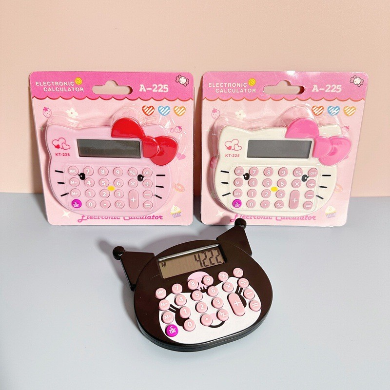 Kuromi Style 8-Digit Sanrio Cartoon Calculator Student Children ...