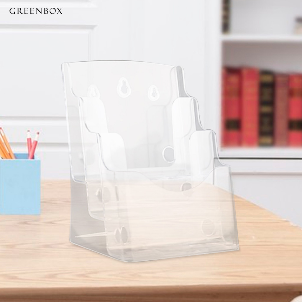 GRC- Flyer Holder 3-tier Acrylic Brochure Holder Display Stand Wall ...