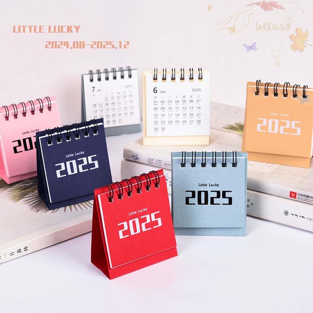 BLISS Desktop Calendar, Coil Standing Flip Agenda Organizer 2024 2025 ...