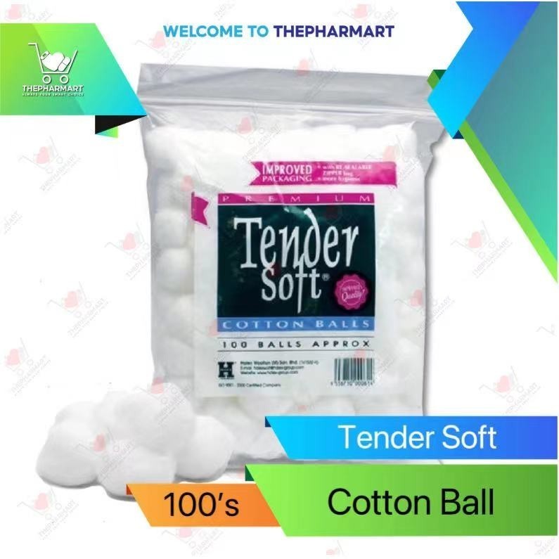 Tender Soft Cotton Ball 100's / Nur Care Nurcare Cotton Ball 100's ...