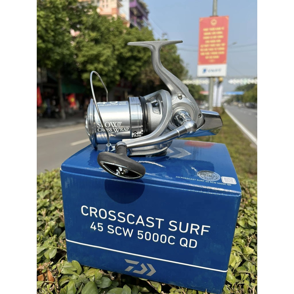 Daiwa Crosscast Surf SCW 5000C QD fishing reel 35mm and 45mm shallow ...