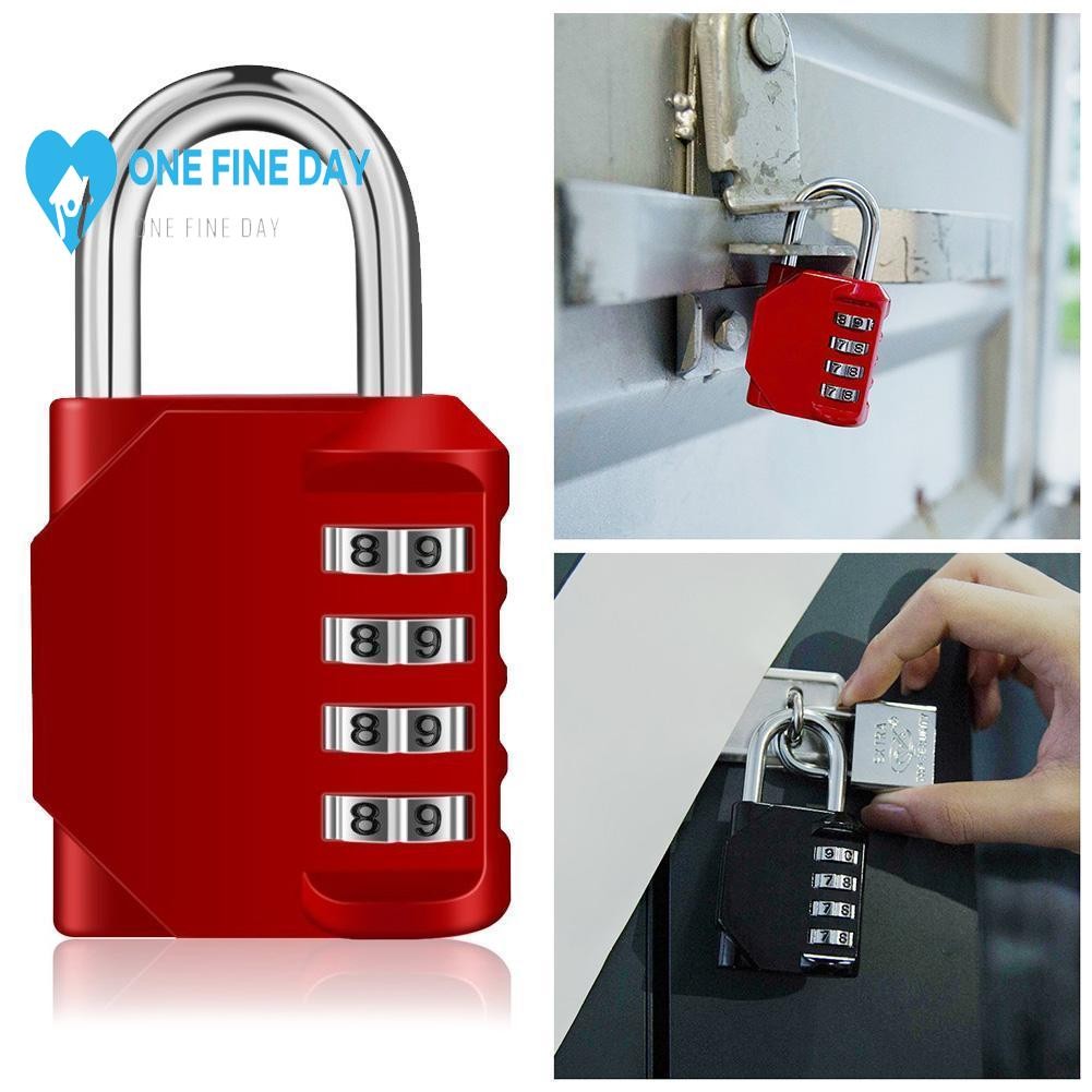 4 Digital Padlock Combination Padlock Resettable Combo Lock For School ...