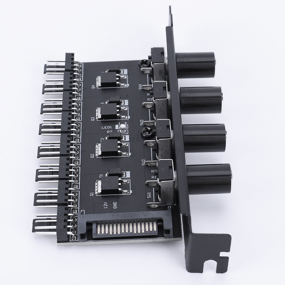 PC Fan Hub SATA/4 Pin Adapter 8 Channel PWM Hub Cooling Fan Speed ...
