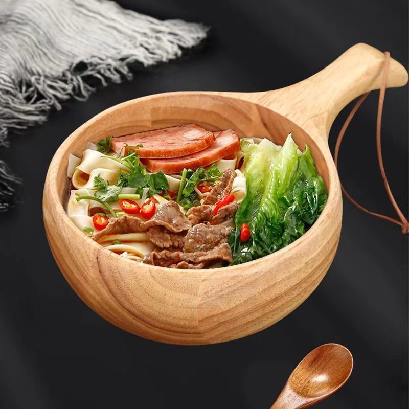 Korean Style Wooden Spoon Bowl High-Value Instant Noodle Bowl ...