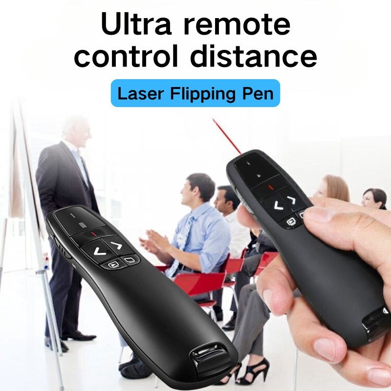 K400 Portable Wireless Demonstration Pointer 2.4GHz USB PPT Red Laser ...