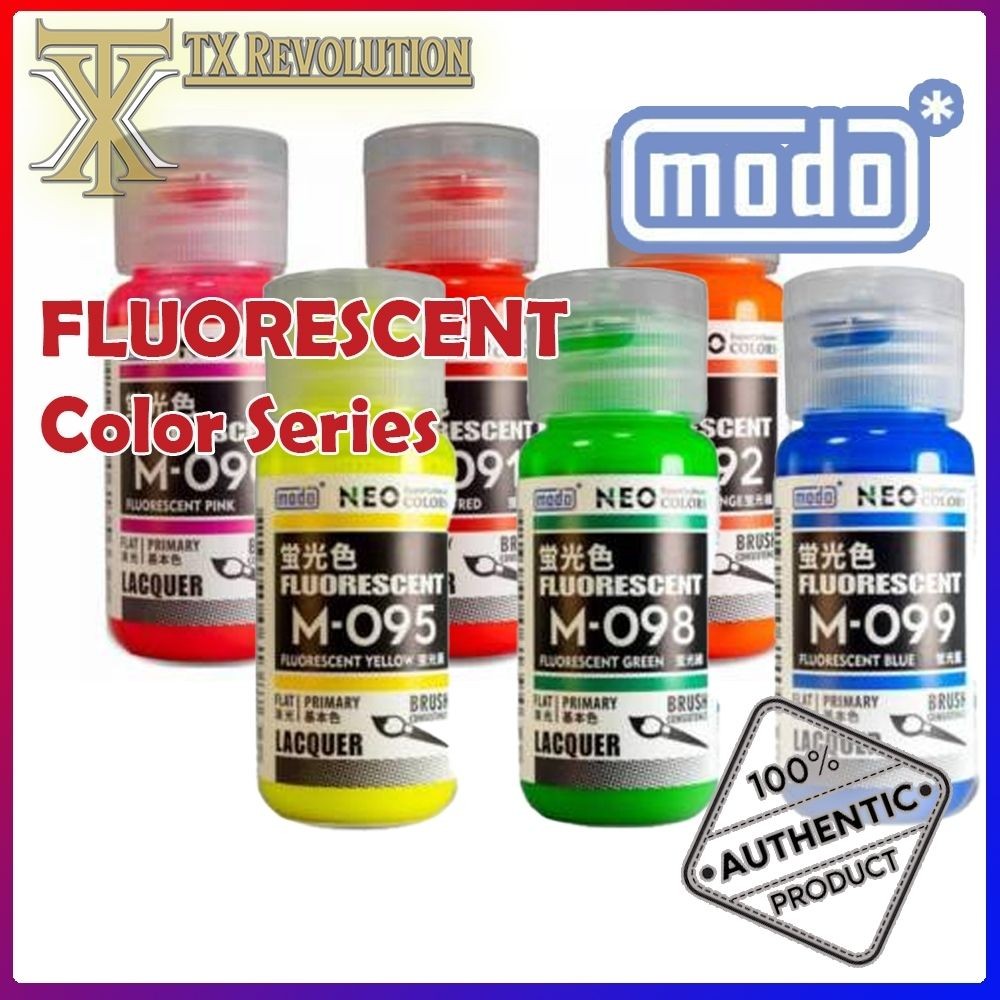 modo Primary Colors Solvent Based Model Paint LACQUER NEO FLUORESCENT ...