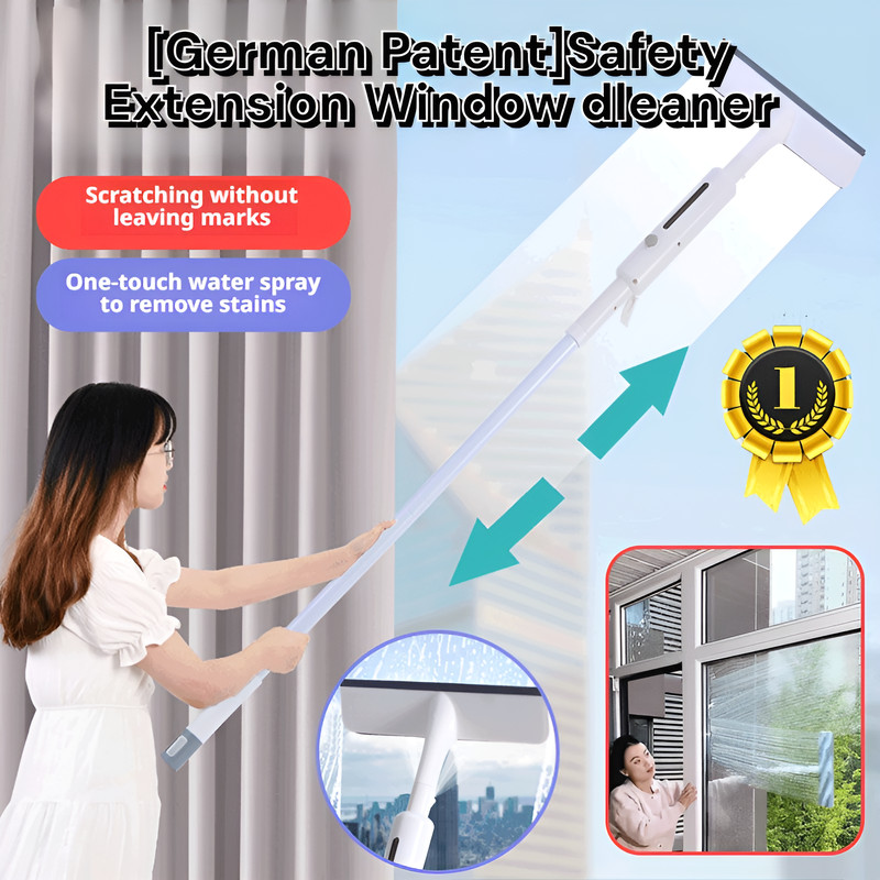 💓German Patent💓Safety extension window cleaner/Scrape without leaving ...