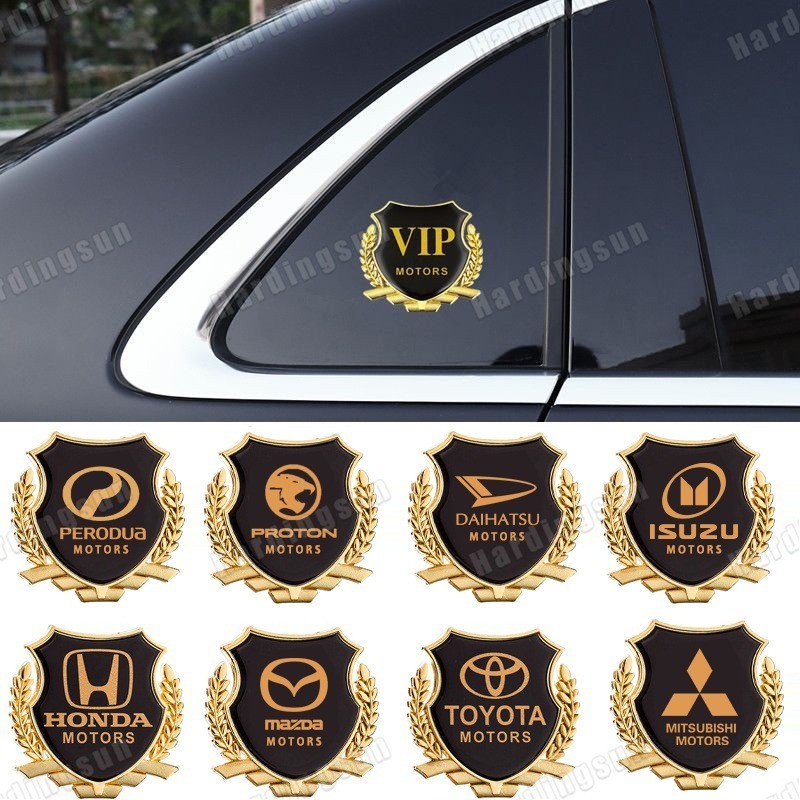 1/2 Pieces large size Car Perodua Proton Toyota Honda Metal Car Sticker ...