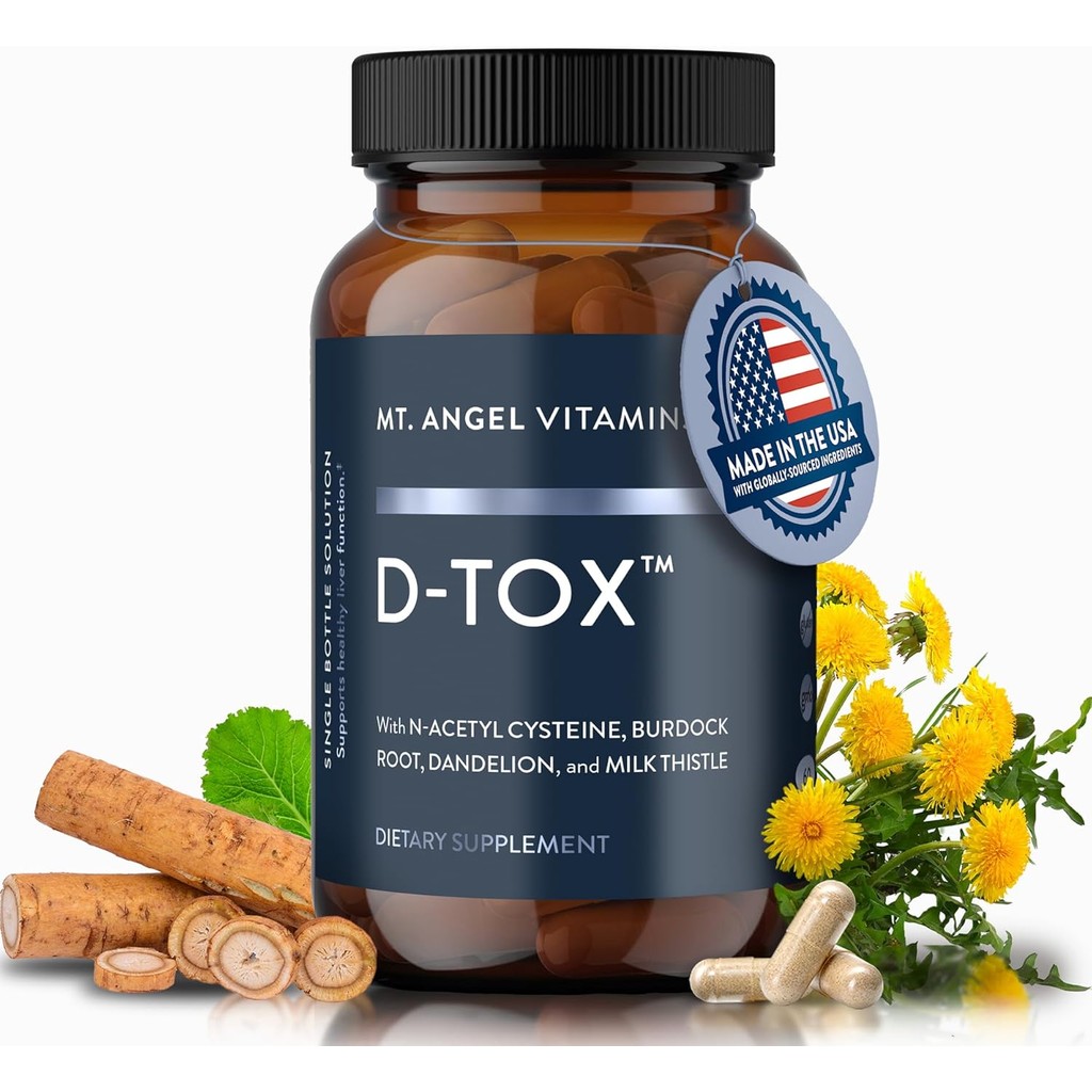 Mt. Angel Vitamins D-Tox - Advanced Liver Cleanse & Detox Repair ...