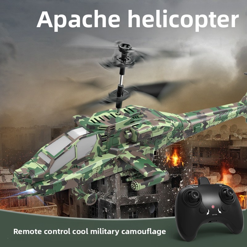 New RC Apache Helicopter Armed Combat Toy Gift for Boys Girls Realistic ...