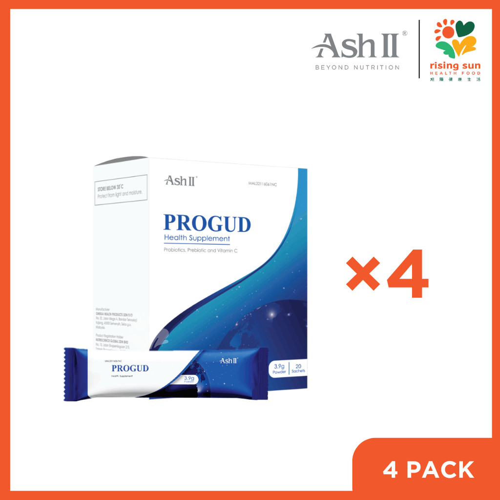 ASH II Progud - Prebiotic & Probiotic (3g x 20 sachets) x 4 - 4 Pack ...
