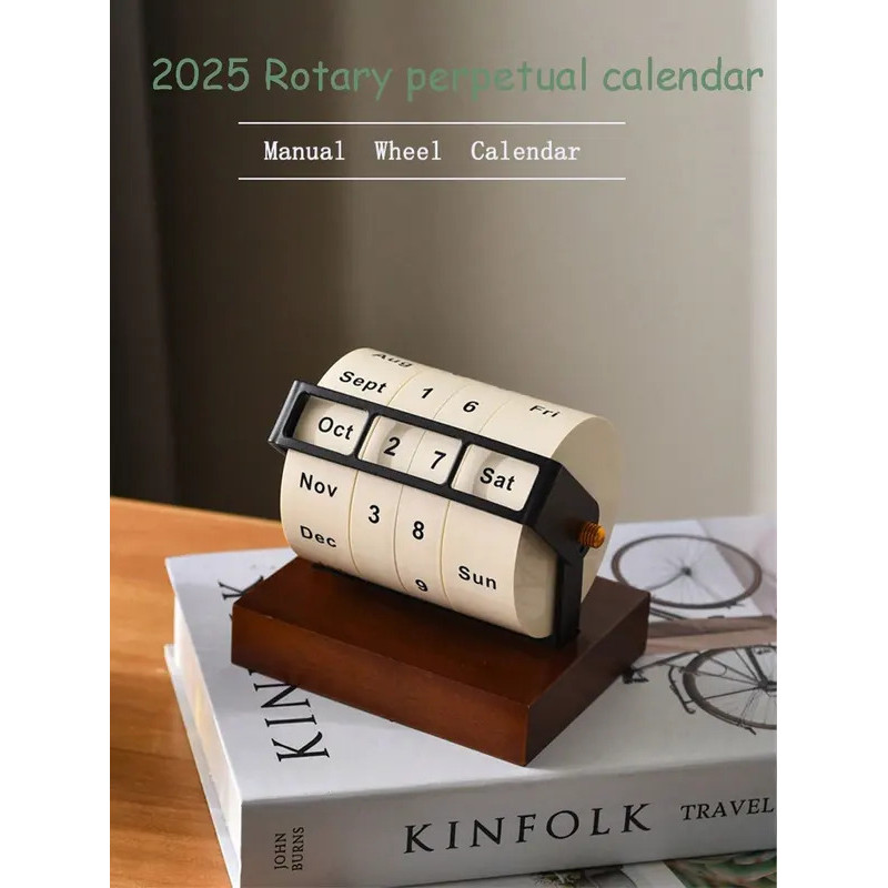 Rotating Wheel Calendar Large Rotating Table Calendar Desktop Ornament ...