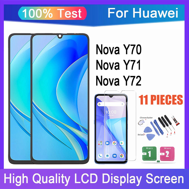 Original for Huawei Nova Y70 Y71 Y72 LCD Display Touch Screen Digitizer With Frame Replacement ...