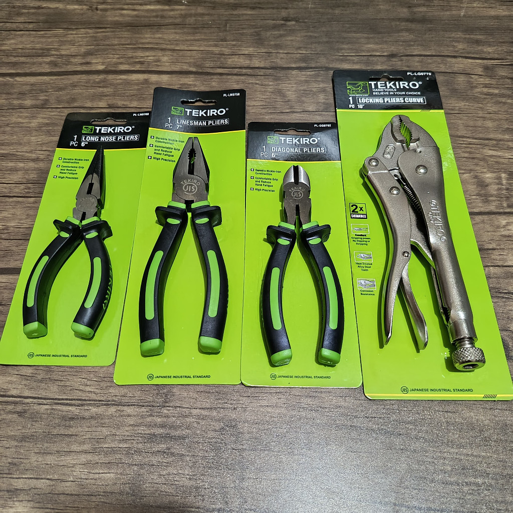 Tekiro 4 Pcs Pliers Set Package / 10 Inch Bent Crocodile Pliers - Clamp ...