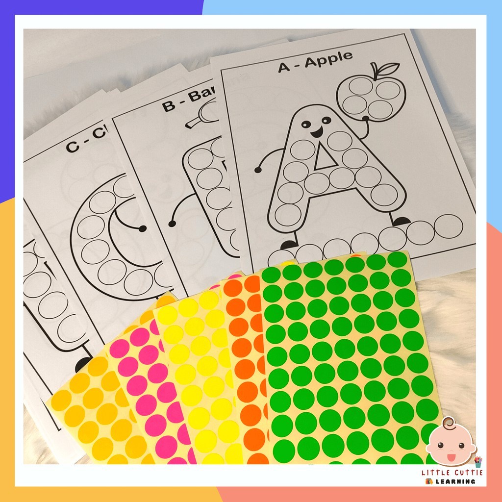 Buku Aktiviti Do a Dot Huruf A-Z Prasekolah ABC Alphabet Activity ...