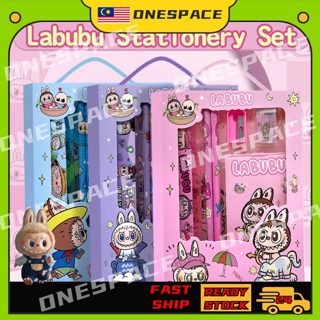 Alat Tulis Labubu Kuromi Melody Stationery Set For Kids Students Set ...