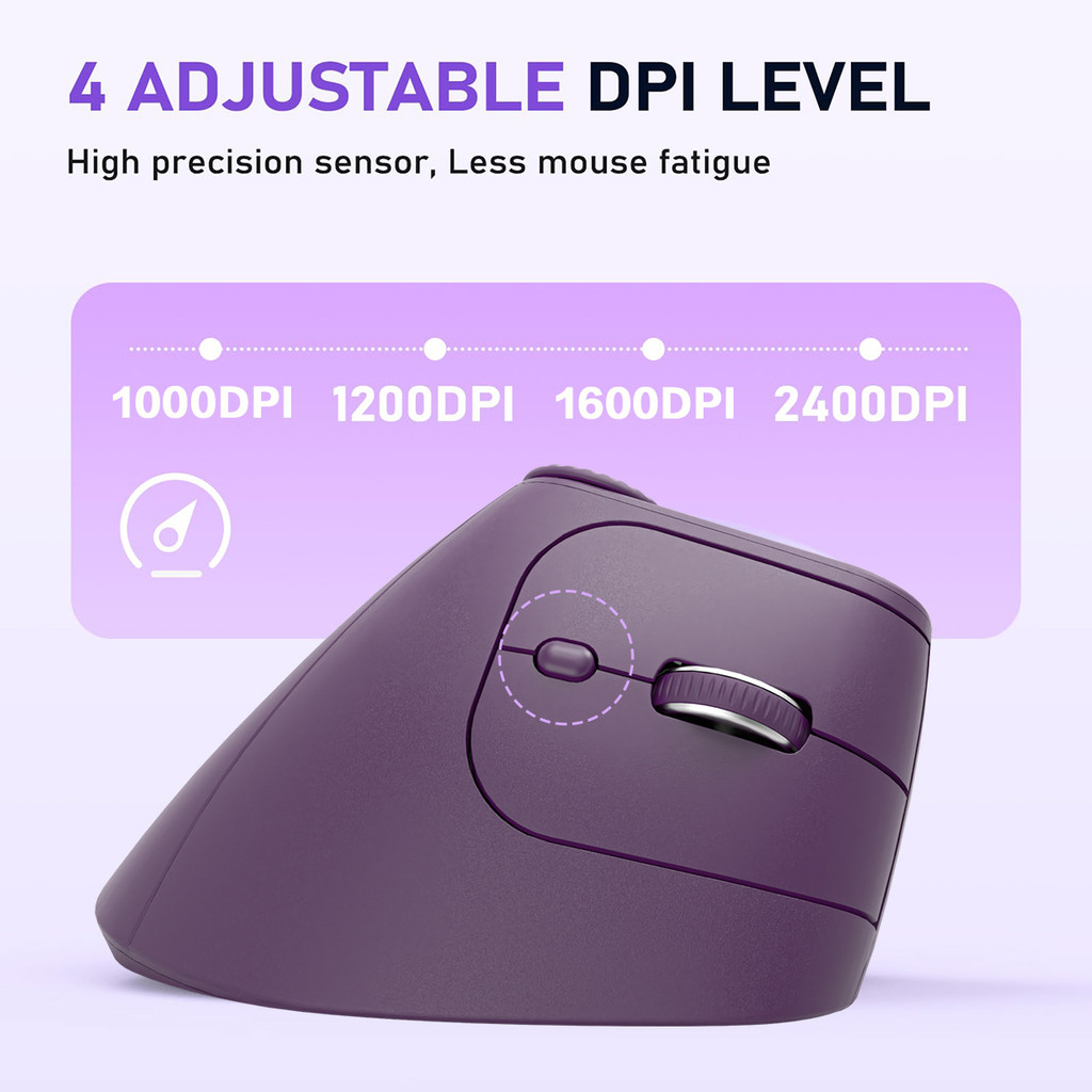 Ergonomic BT5.0 Dual Mode Wireless Vertical Mouse With Function ...