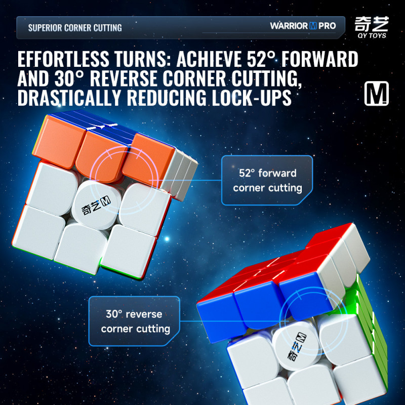QiYi Warrior M Pro Speed Cube 3x3 Magnetic for Speed Cubing Competition ...
