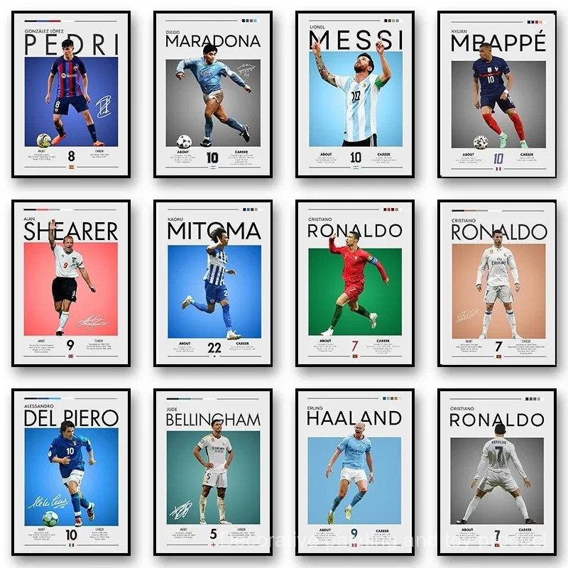 World Famous Football Star Soccer Player Sports Posters and Prints ...