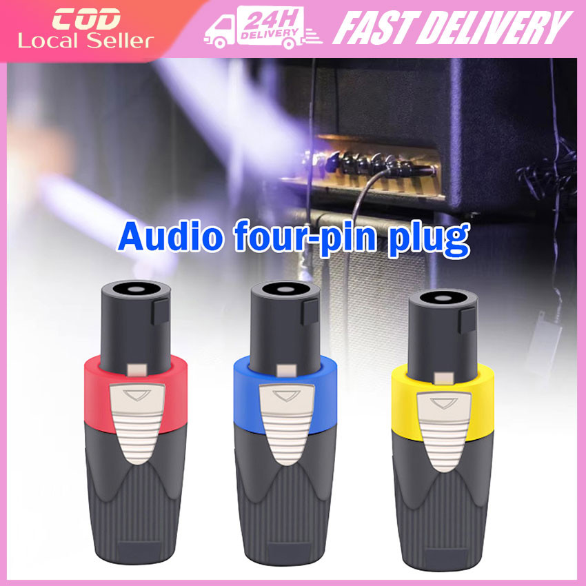 NL4FC XLR 4 Pin Male Jack Plugs Speakon Connector Cable Head Line ...