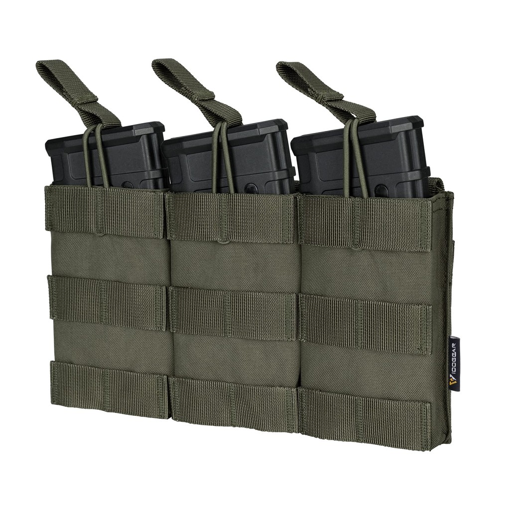 Triple Mag Pouch Open Top 5.56mm Magazine Pouch Fit for M4 M16 AR-15 ...