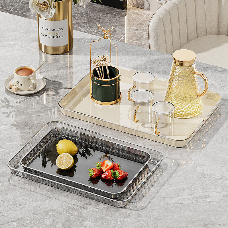 Modern Minimalist Tray | Rectangular Cup Tray | Luxury Cream Tray ...