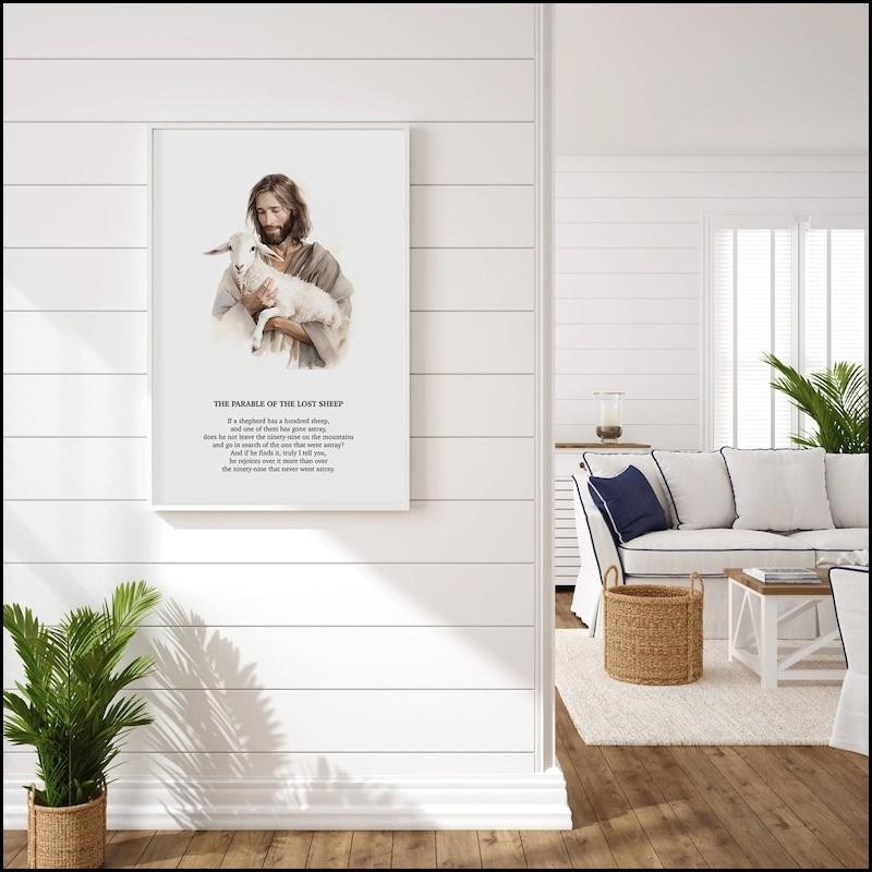 Seni Dinding Kristian 'Perumpamaan Domba yang Hilang' yang ...