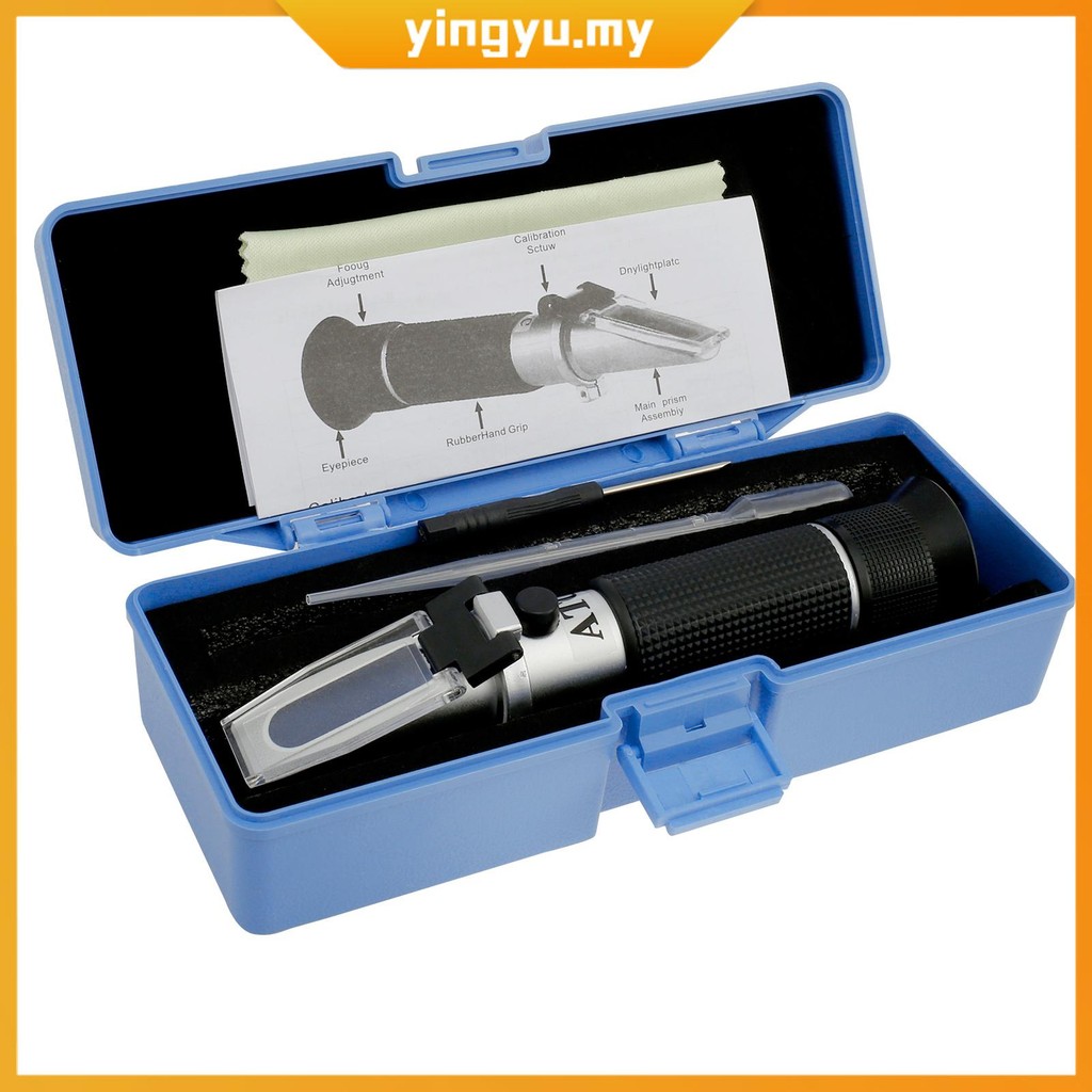 Brix Refractometer with ATC Handheld Honey Refractometer Accurate Brix ...