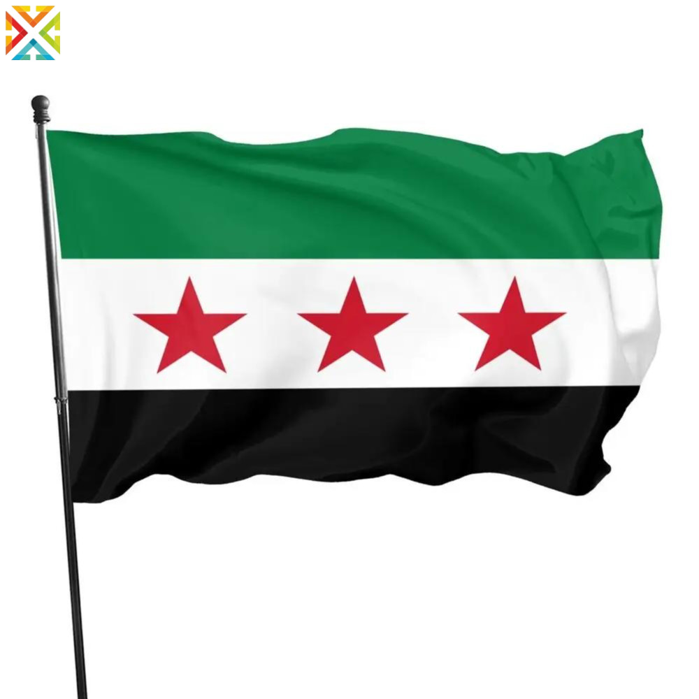 Syria Fag 90*150cm The Syrian Arab Republic Syrian Three Star Flag ...
