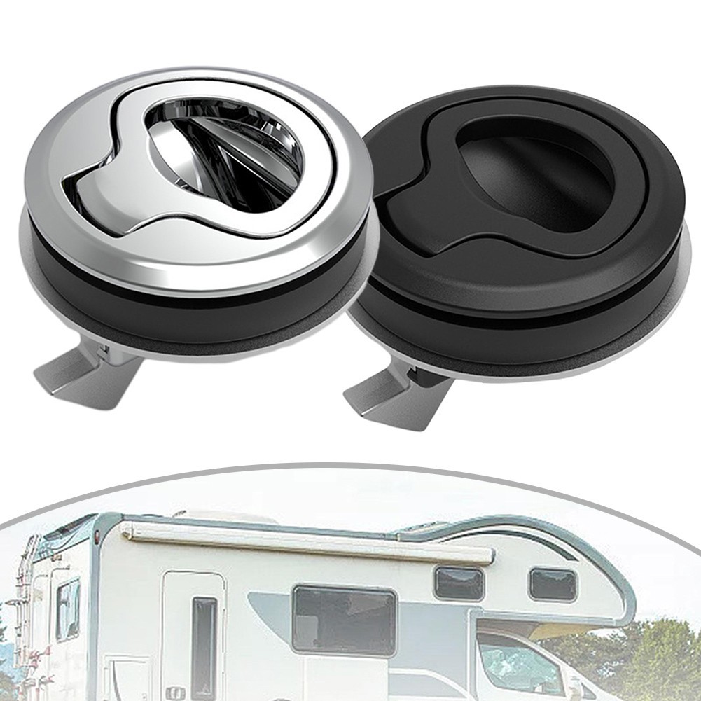 Round Locking Flush Pull Latch Hatch Lift Key Marine Boat Door Deck ...